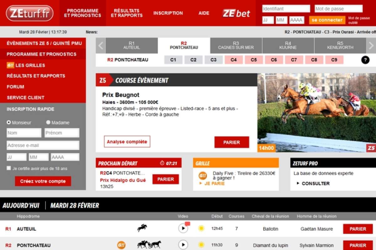 ZETURF lance sa nouvelle plateforme de prise de paris